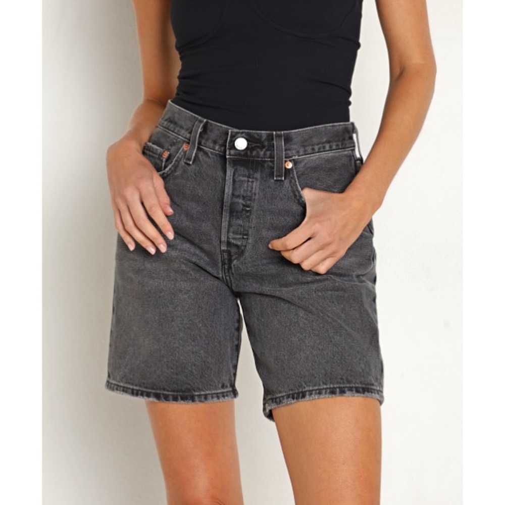 Levi's 501 90's Shot Jorts in Black Worn Size 28 - Gem